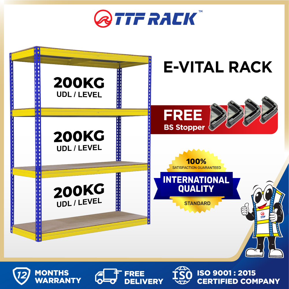 TTF Rack™️ E-VITAL RACK Shelf Rack Boltless Rack Rak Besi Bertingkat ...