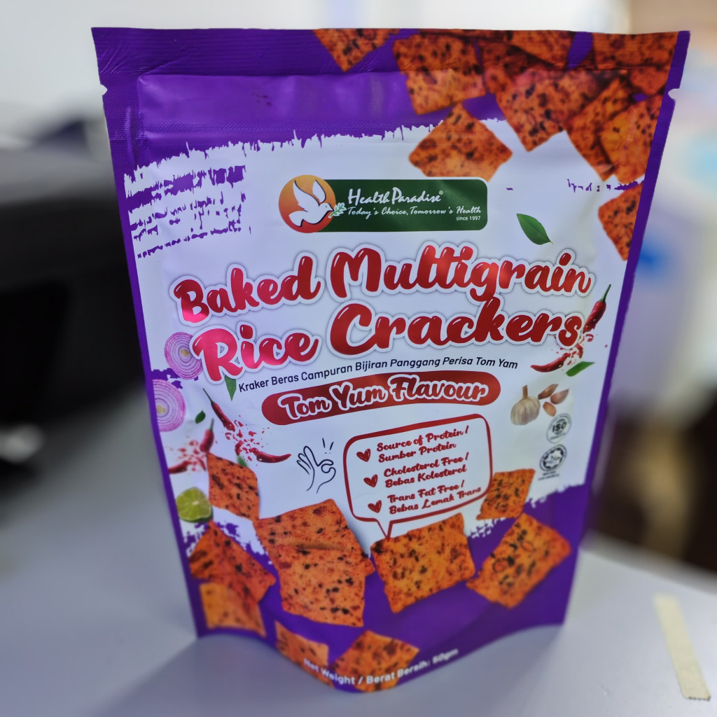 【Clearance】Health Paradise Baked Multigrain Rice Crackers - Tom Yum ...