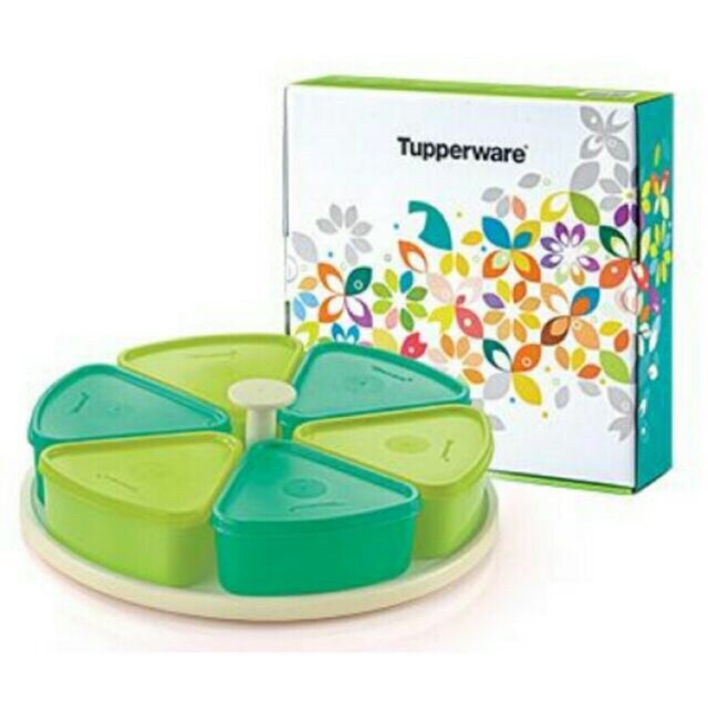 Tupperware Modular Carousel Container (6) 200ml - Dark Blue / Green ...