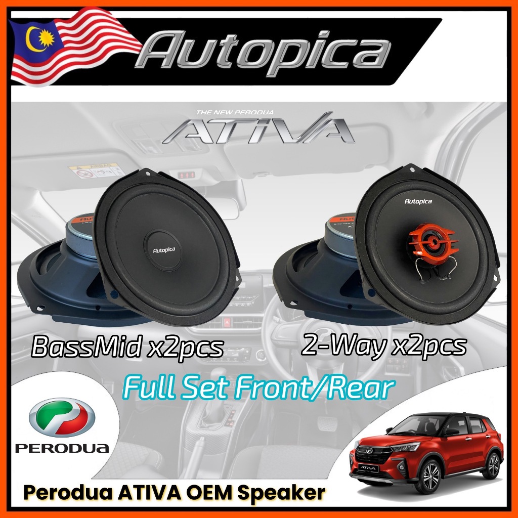 Perodua ATIVA Speaker Set FRONT & REAR Plug & Play OEM Fitting AUTOPICA ...