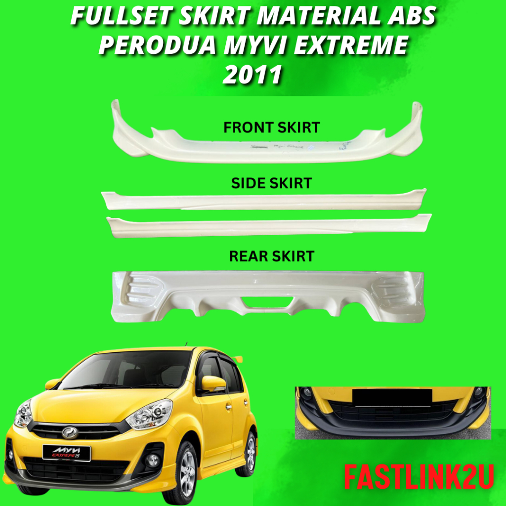 Fastlink Fullset Skirt Skirting Perodua Myvi Extreme 1.5 2012 Front ...