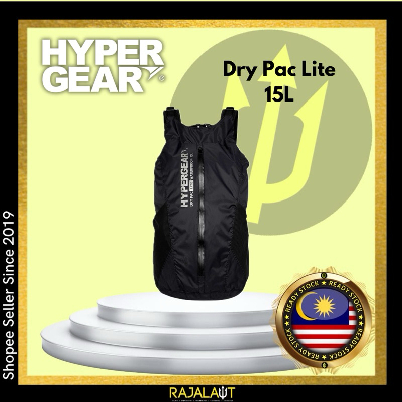 HYPERGEAR Dry Pac Lite 15L (BLACK) | Shopee Malaysia