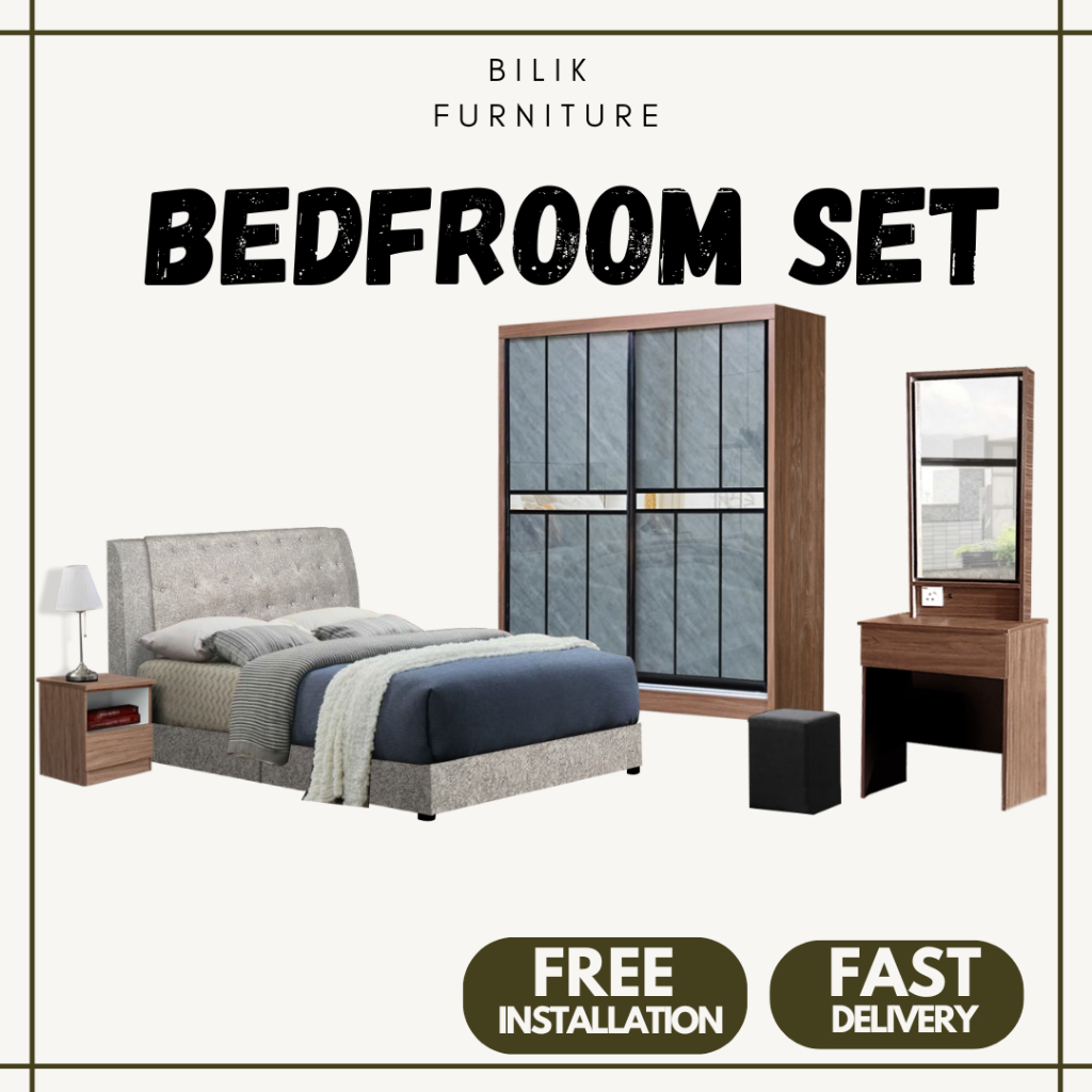 Bilik Furniture- Bedroom Set 5X7FT | Luxury Bedroom | Set Bilik Tidur ...