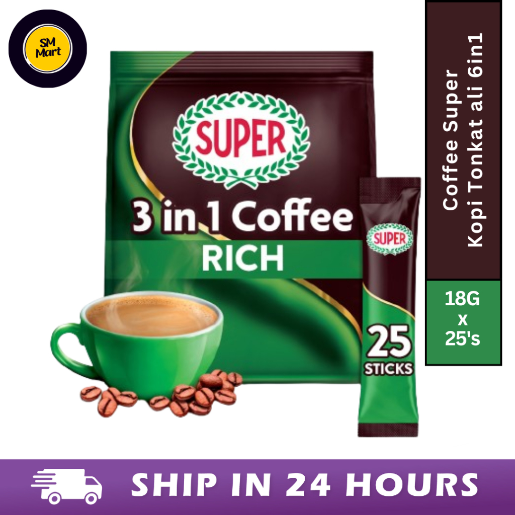 Coffee Kopi SUPER 3in1 Instant Signature Rich 18g x 25s | Shopee Malaysia