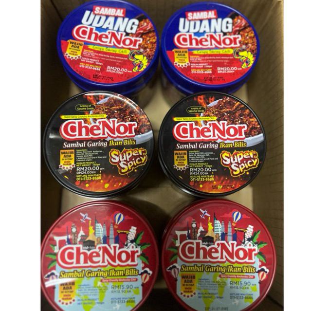 sambal garing che nor Kombo 3 Beradik - 2 sgc + 2 sss + 2 udang terbaik ...