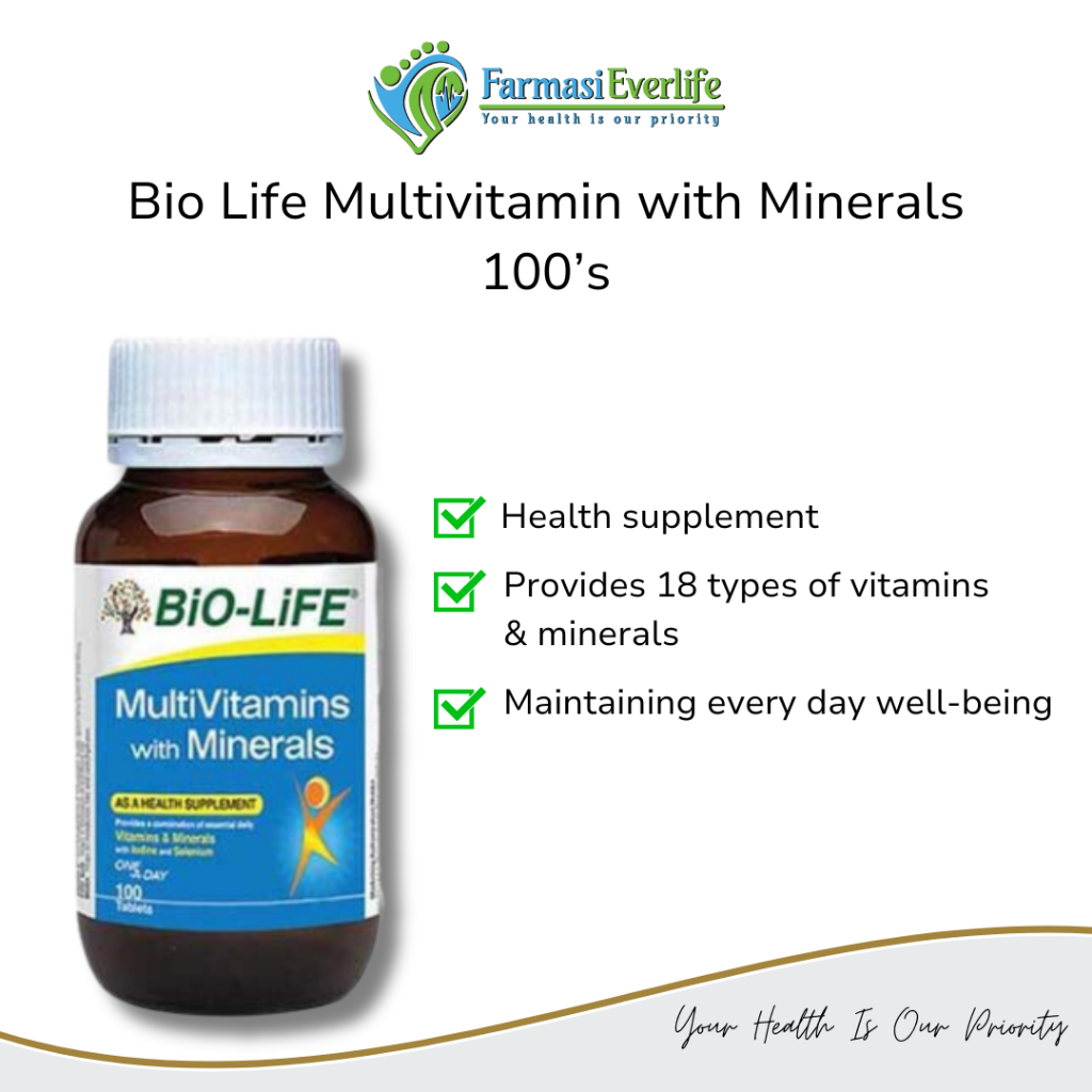Bio Life Multivitamin With Mineral 100s | Shopee Malaysia