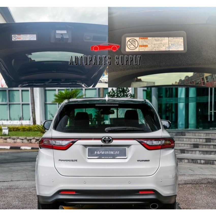ORIGINAL TOYOTA HARRIER 2014 - 2020 XU60 ZSU60 ASU60 REAR BONNET LABEL ...