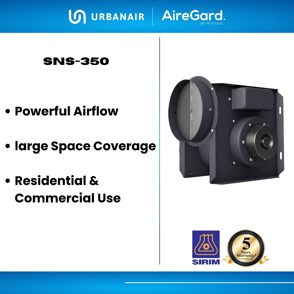AireGard SNS-350 In-Line Series Air Ventilator | Shopee Malaysia
