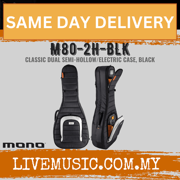 MONO Classic Dual Semi-Hollow/Electric Guitar Case, Black ( M80-2H-BLK ) | Shopee Malaysia