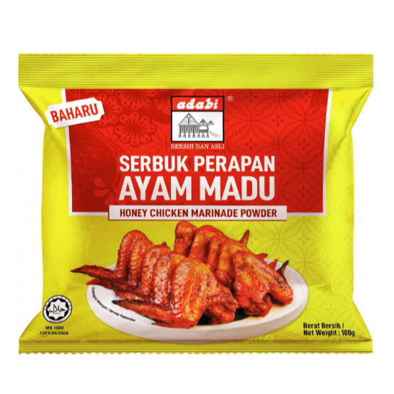 ADABI Honey Chicken Marinade Powder / Serbuk Perapan Ayam Madu 100g ...