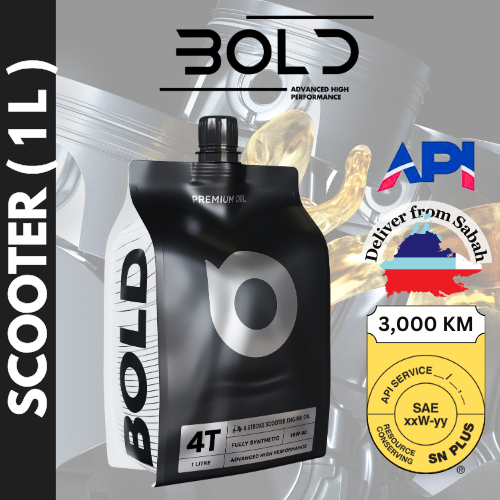 BOLD SCOOTER OIL 4T 10w40 1L MB SN Fully Synthetic Engine Oil Minyak ...