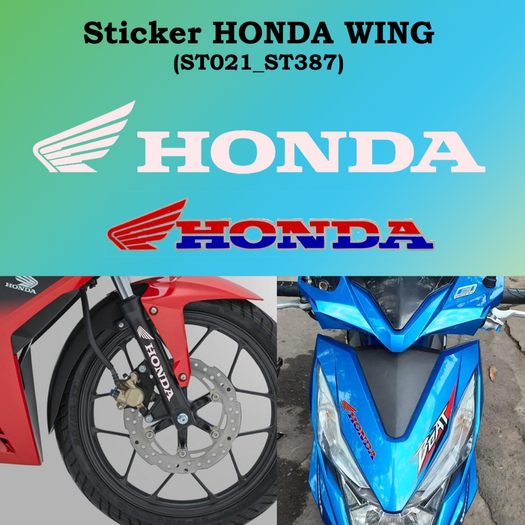 Sticker Potong Sticker Motor HONDA Putih HONDA Wing | Shopee Malaysia