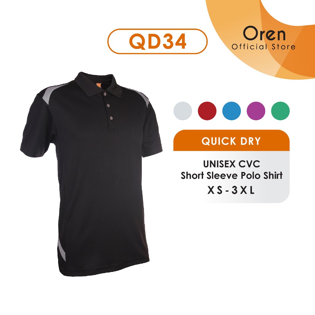 Oren Sport QD Quick Dry Collar Shirt QD34 | Shopee Malaysia