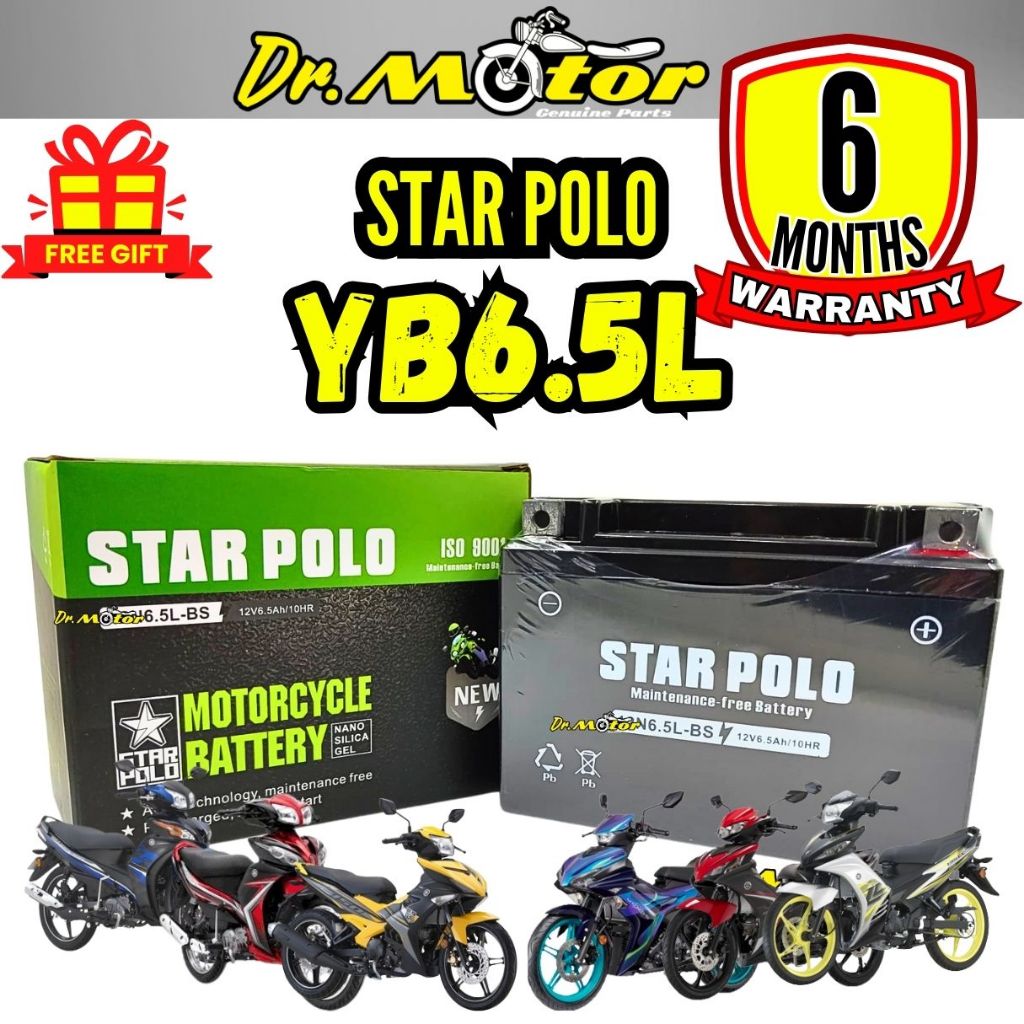 STAR POLO Gel YB6.5L Battery Bateri Motor Batteri KRISS MR2 DEMAK DTM ...