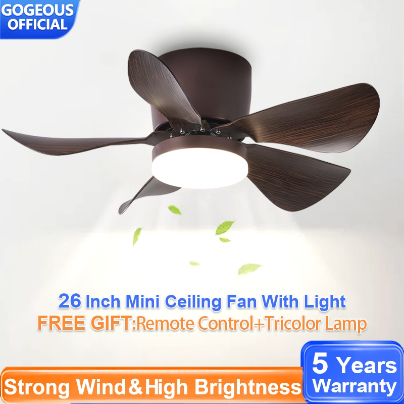 GOGEOUS 26 Inch Kipas Siling Mini Modern 5 Blade Baby Fan Ceiling Fan ...