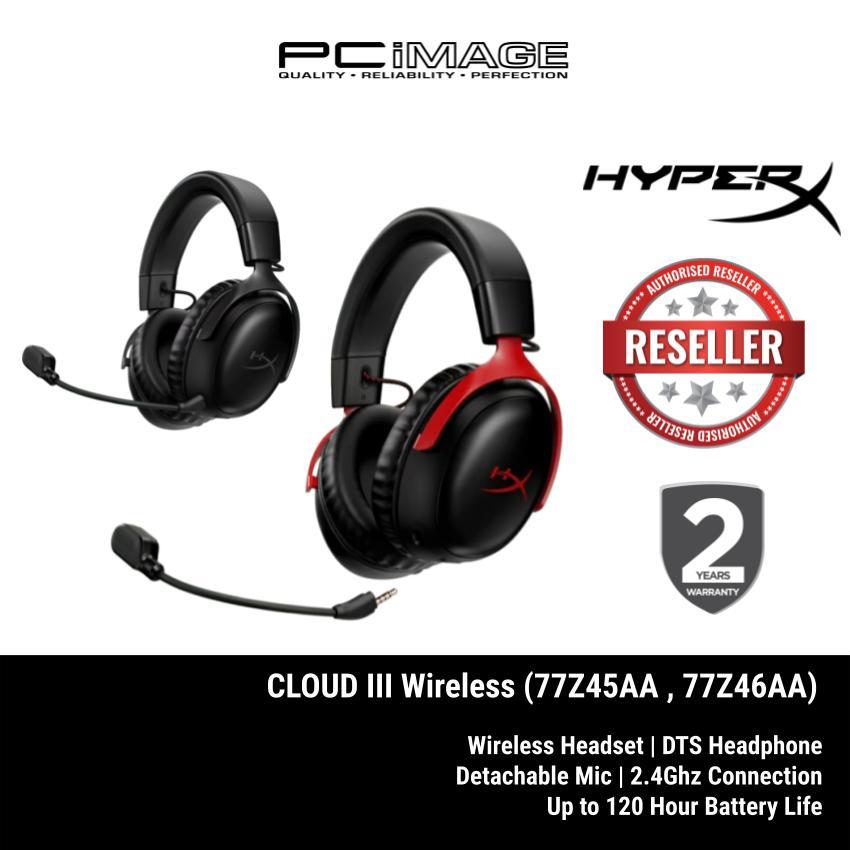 HyperX Cloud III Wireless Gaming Headset - Black (77Z45AA) / Black/Red ...
