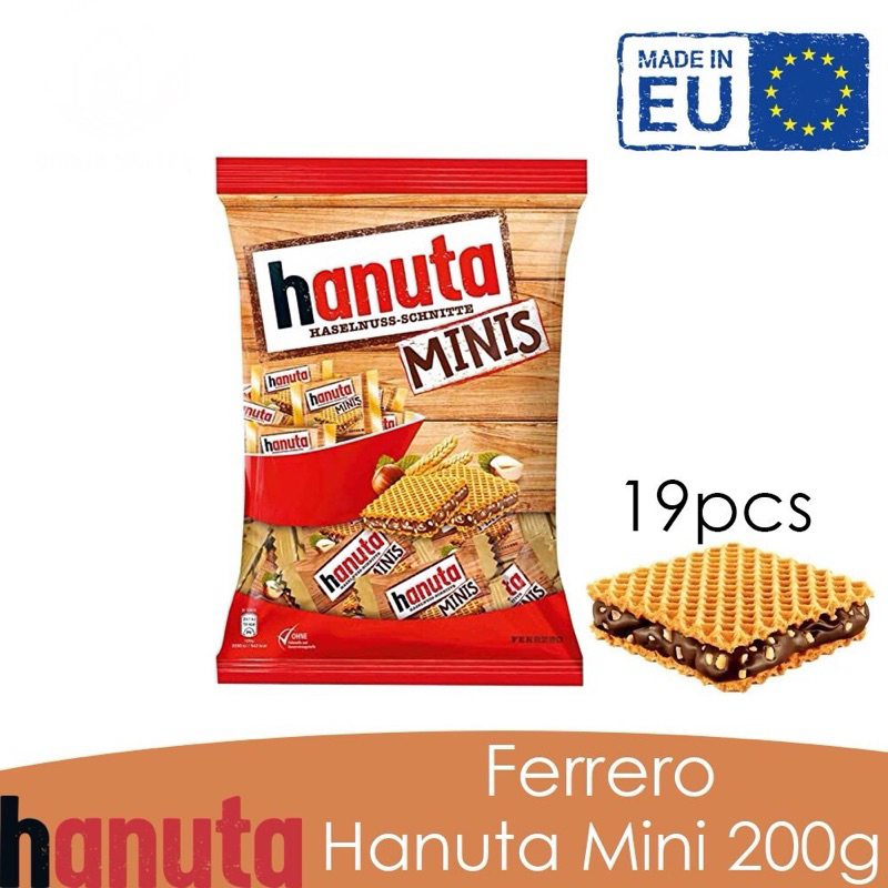 FERRERO Hanuta HAZELNUTS Wafer MINIS Bag 200g Coklat | Shopee Malaysia