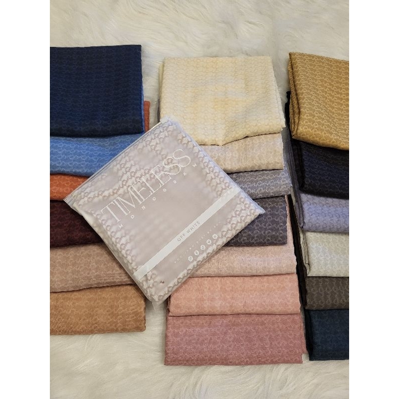 Timeless tudung bawal plain monogram cotton voile by shawlpublika ...