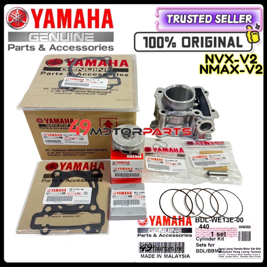 100% ORIGINAL NVX155V2 NMAX155V2 NVX V2 NMAX V2 CYLINDER BLOCK SET BDL ...