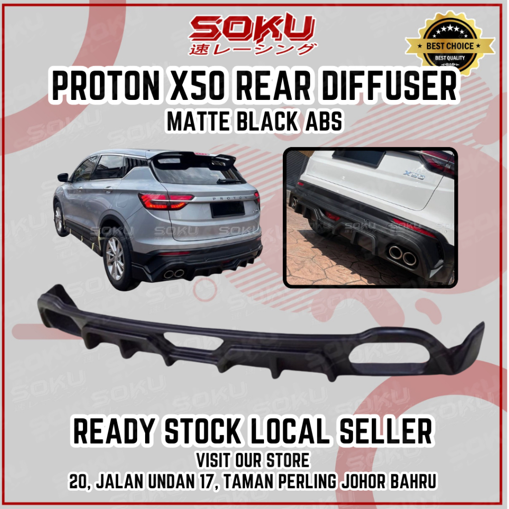 Proton X50 rear difuser🔥Designed Back Bumper Bodykit🔥Sporty Looking🔥 ...