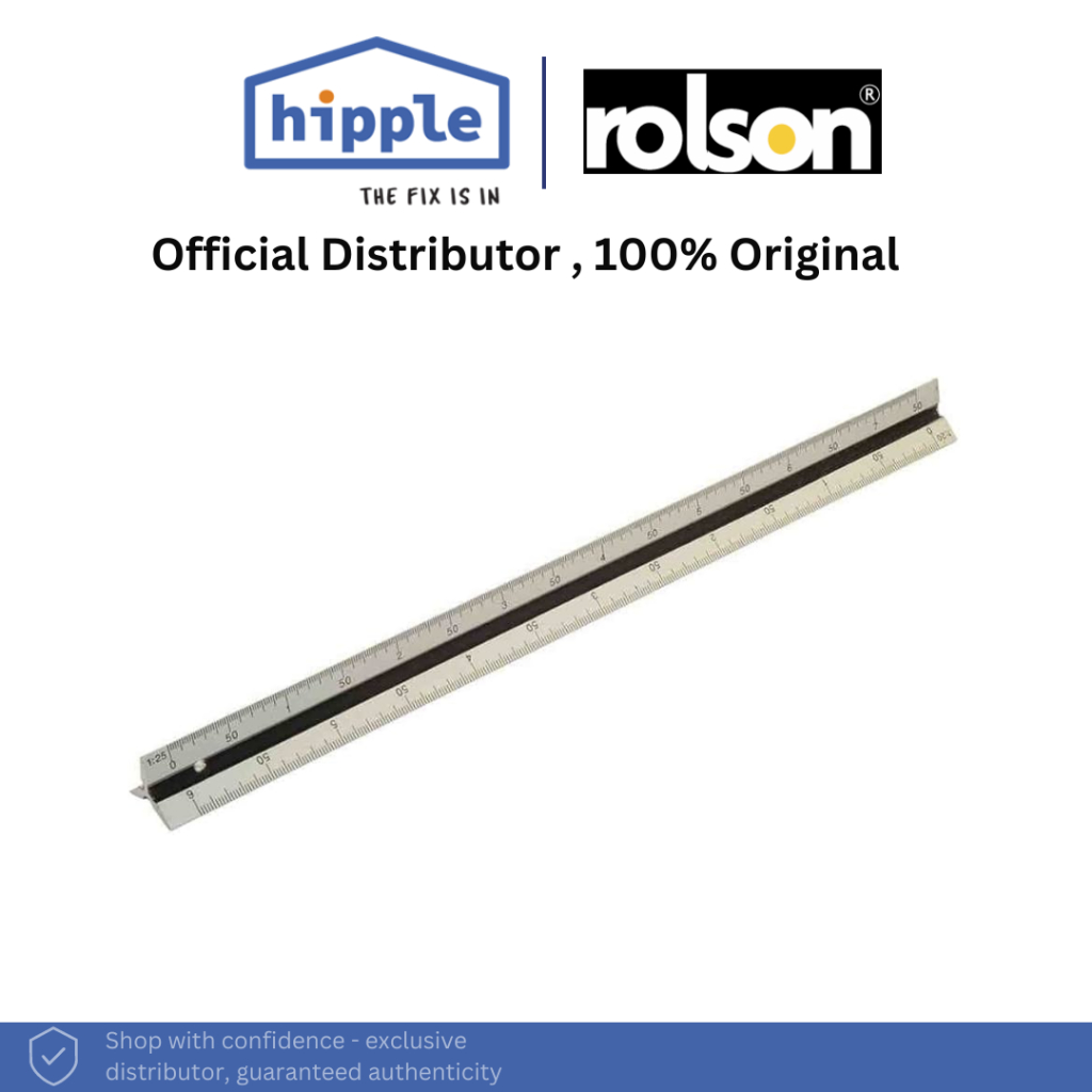 Rolson Triangle Scale Ruler (300mm x 12”) 50820 | Shopee Malaysia