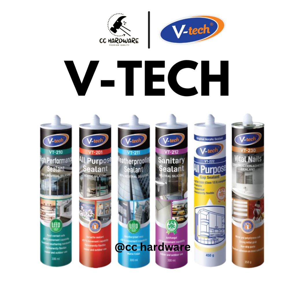 [READY STOCK!!!] V-Tech Silicone Sealant & Adhesive Sealant | V-TECH ...