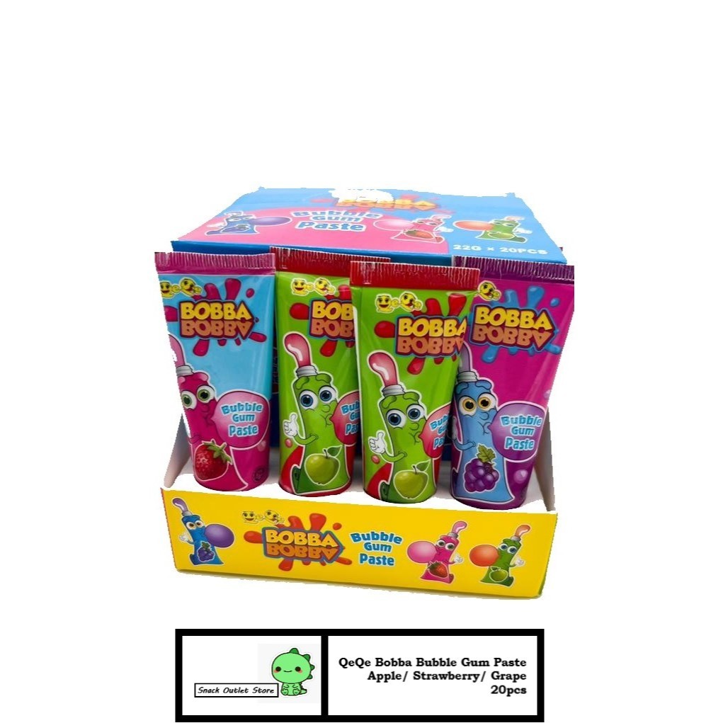 20 Pcs Bobba Bubble Paste Gum Chewing Gum Bubble Gum Apple Grape Strawberry Flavour HALAL (LOCAL ...