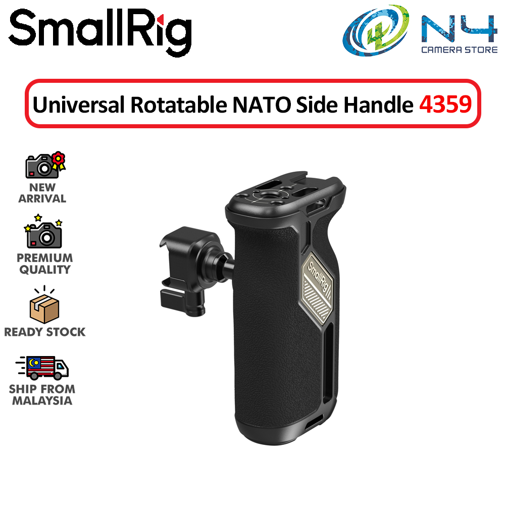 SmallRig 4359 Universal Rotatable NATO Side Handle 360 Degrees Bi ...