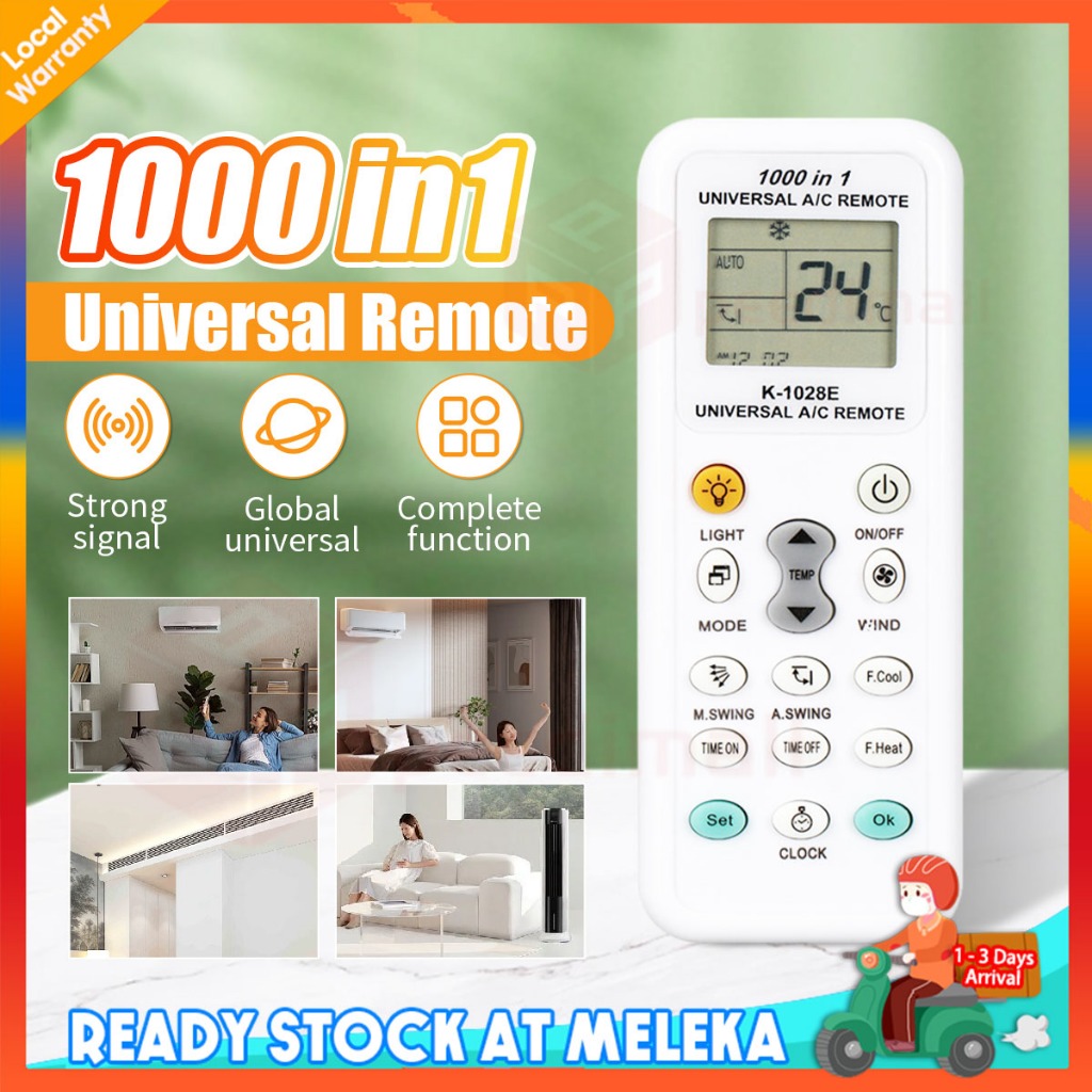 Universal Aircond Remote Control 1000 In 1 All Brand Model Supported AC ...