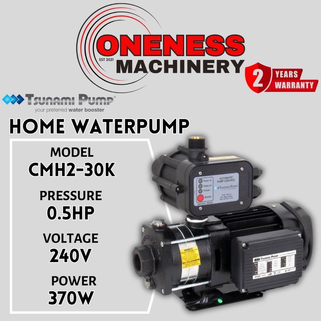 AUTO WATER PUMP - TSUNAMI AUTOMATIC HOME BOOSTER WATER PUMP CMH2-30K ...