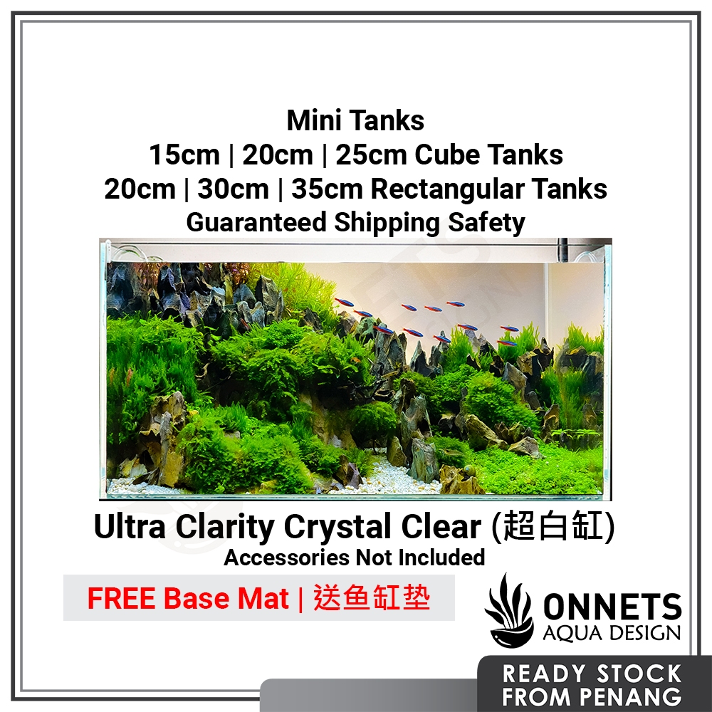 Mini Ultra Crystal Clear CC Cube Aquarium Planted Aquascaping Marine ...
