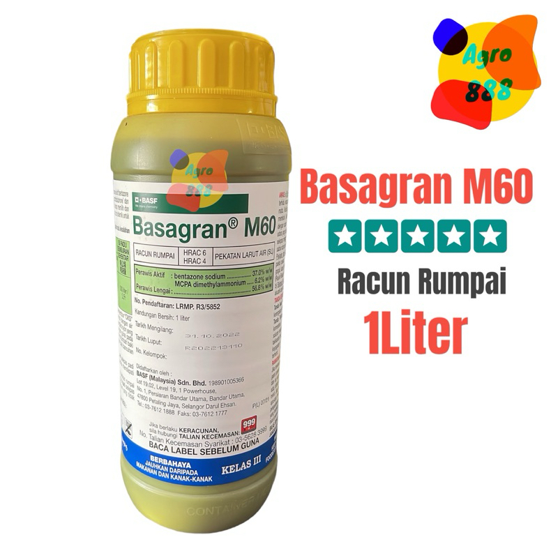 BASAGRAN M60 1Liter Racun rumput dalam padi/Herbicide/bentazone sodium ...