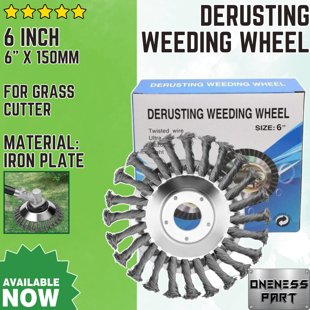 DERUSTING WEEDING WHEEL 6 INCH FOR BRUSH CUTTER 6 INCH WEEDING WHEEL ...