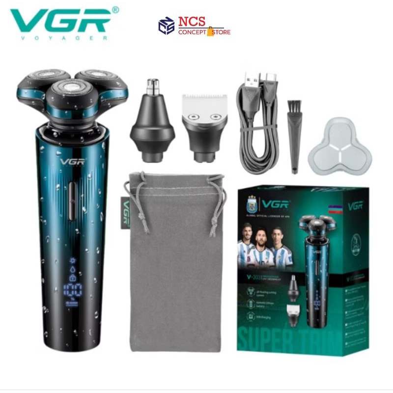 VGR V-303 Rechargeable 3 In 1 Mens Grooming Kit Hair Trimmer Clipper ...