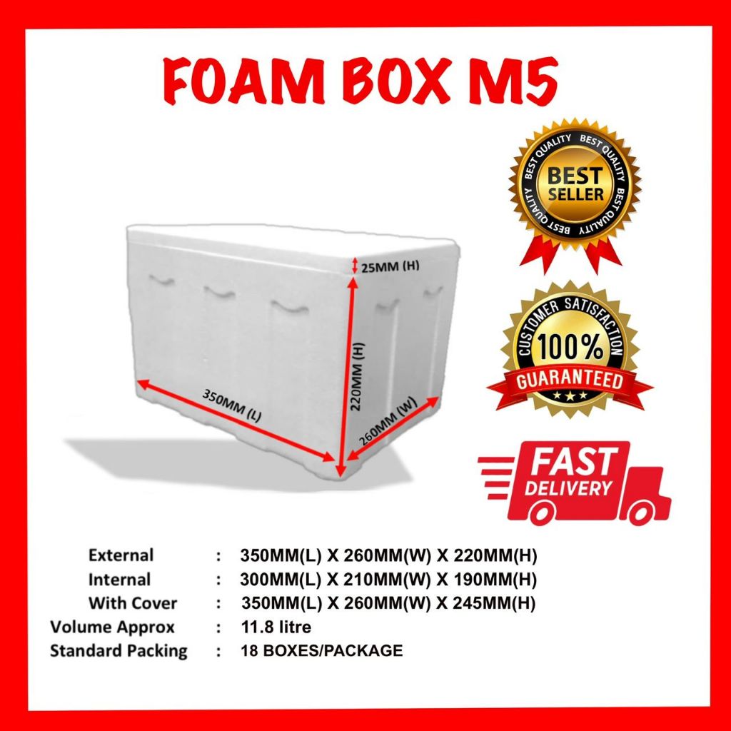 [ READY STOCK ] POLY FOAM BOX (M5) / KOTAK FOAM (M5) | Shopee Malaysia
