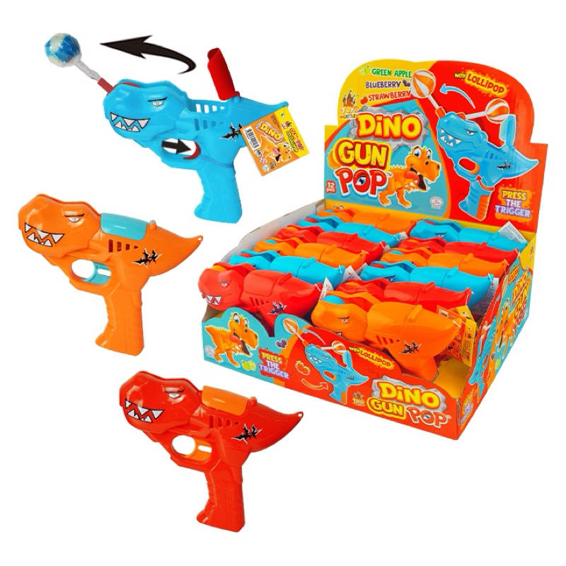 10g x 12’s TOY’S CASTLE DINO GUN POP WITH LOLLIPOP | Shopee Malaysia