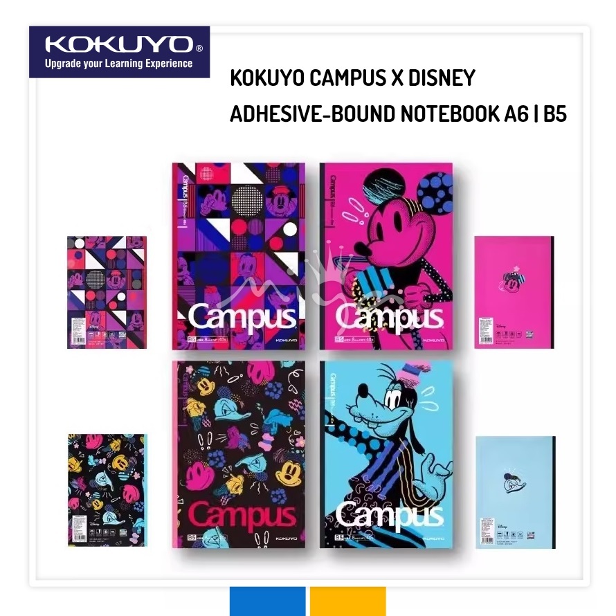 KOKUYO CAMPUS X DISNEY ADHESIVE-BOUND NOTEBOOK A6 | B5 (40 SHEETS ...