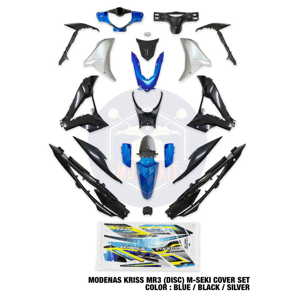 MODENAS KRISS 110 MR3 EURO 3 DISC DRUM MSEKI M SEKI BODY COVER SET WITH STICKER STRIPE | Shopee ...