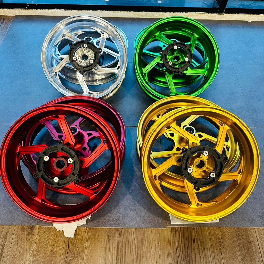 SMRT Black Gold Silver Chrome Red Green Sport Rims Disc Yamaha Xmax V1 ...