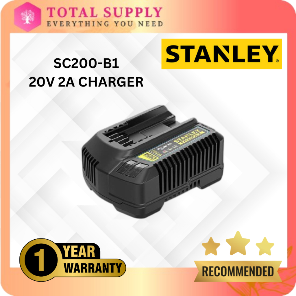 STANLEY SC200 Charger 20V 2A STANLEY 20V Drill | Driver | Shopee Malaysia