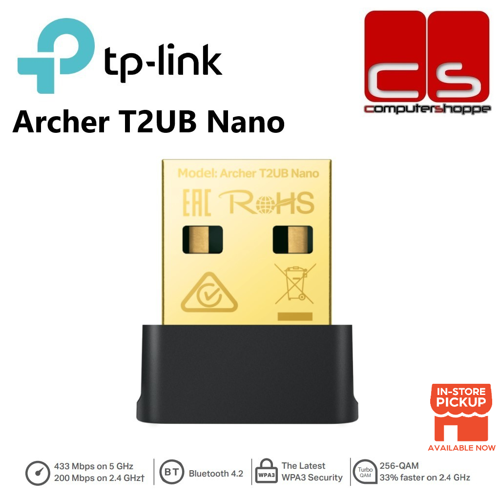 TP-Link Archer T2UB Nano AC600 Nano Wi-Fi Bluetooth 4.2 USB Adapter ...