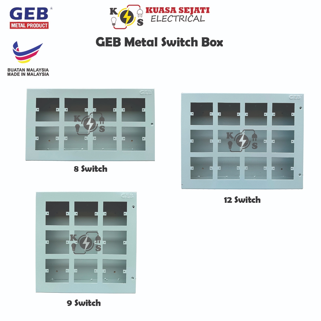 GEB Swithces Metal Box - 8 Switch / 9 Switch / 12 Switch | Shopee Malaysia