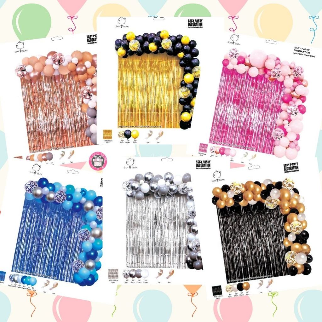 Birthday Decoration Set Balloon Garland Arch Stand Belon Birthday Girl ...