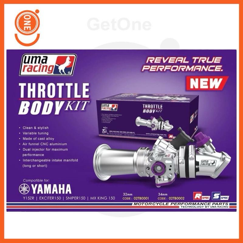 UMA RACING THROTTLE BODY KIT SET Y15 Y16 R15 V3 RS150 RSX VARIO150 NMAX ...