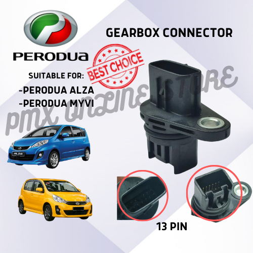 ALZA , MYVI , AXIA PERODUA 13 PIN GEAR BOX CONNECTOR SENSOR (G1406 ...