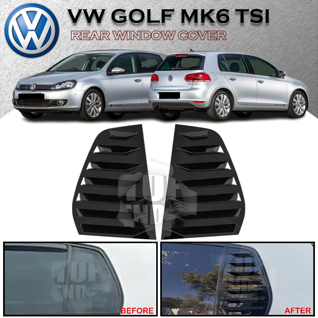 VOLKSWAGEN GOLF MK6 REAR WINDOW LOUVER COVER VW GOLF GTI TSI R WINDOW ...