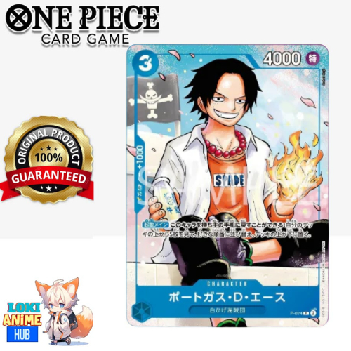 ORIGINAL Portgas D Ace premium holo foil Character P-074 PROMO optcg ...