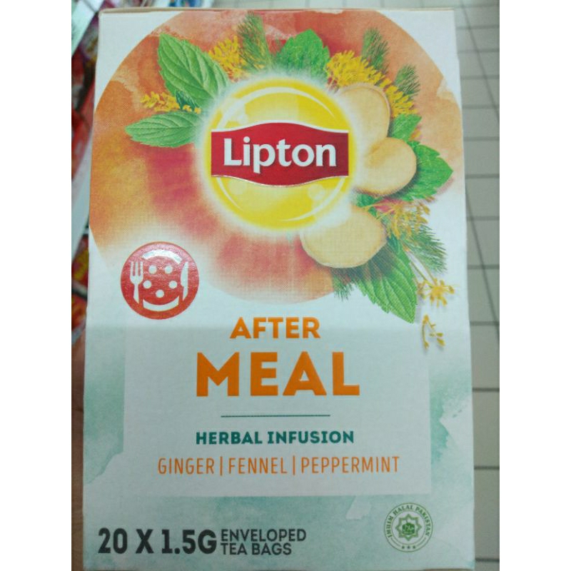 Lipton Tea After Meal Herbal Infusion Ginger/Fennel/Peppermint 20s x 1.5g | Shopee Malaysia