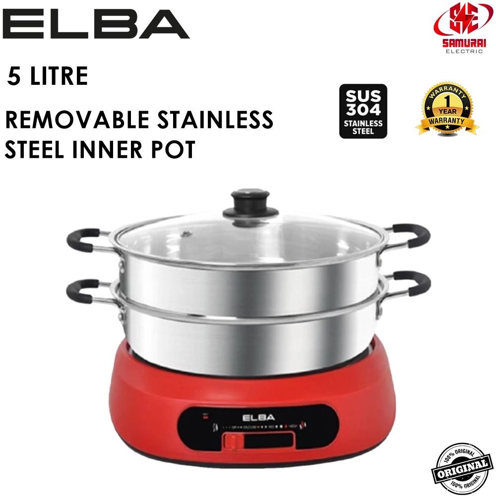 Elba 6 In 1 Multi Cooker 5 Litre With SUS304 Pot EMCG5016 | Shopee Malaysia