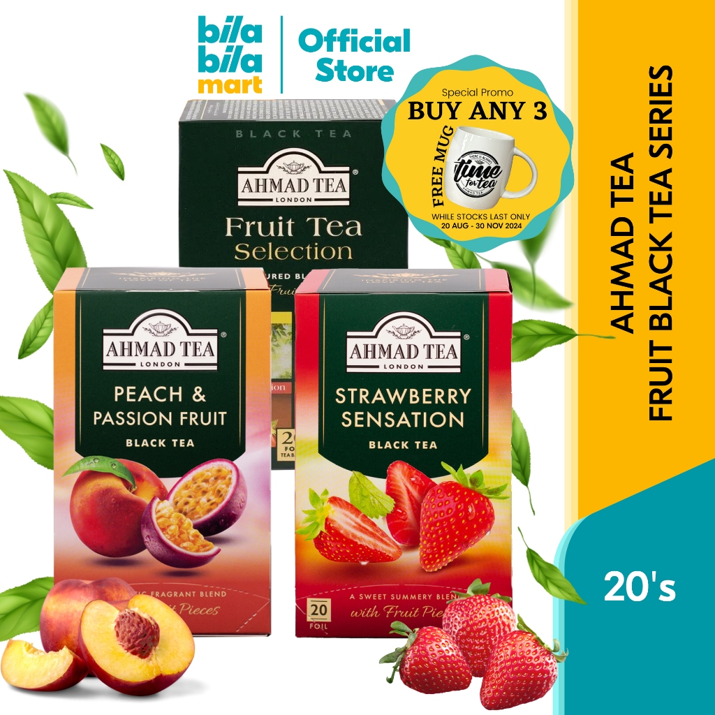 AHMAD Tea (Peach & Passion Fruit, Strawberry Sensation, Fruit Tea ...